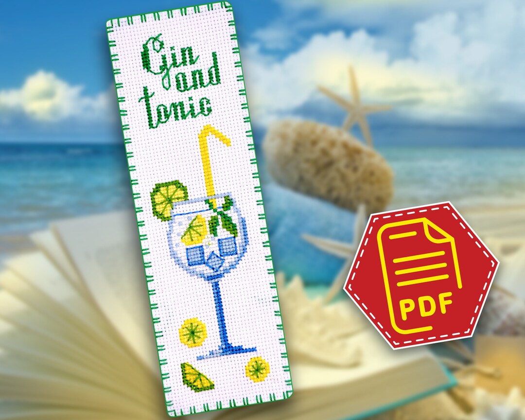 Modern Cross Stitch Cocktail Pattern 'gin and Tonic' - Download ...
