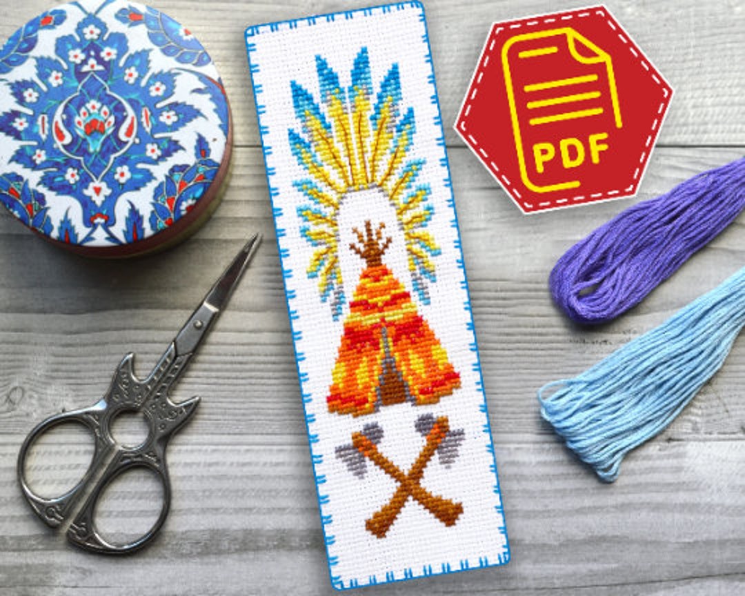 Indian Teepee Tent Cross Stitch Pattern, Native American Tribe House ...