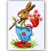 Cartoon Rabbit Cross Stitch Counted Pattern Spring Bunny - Etsy