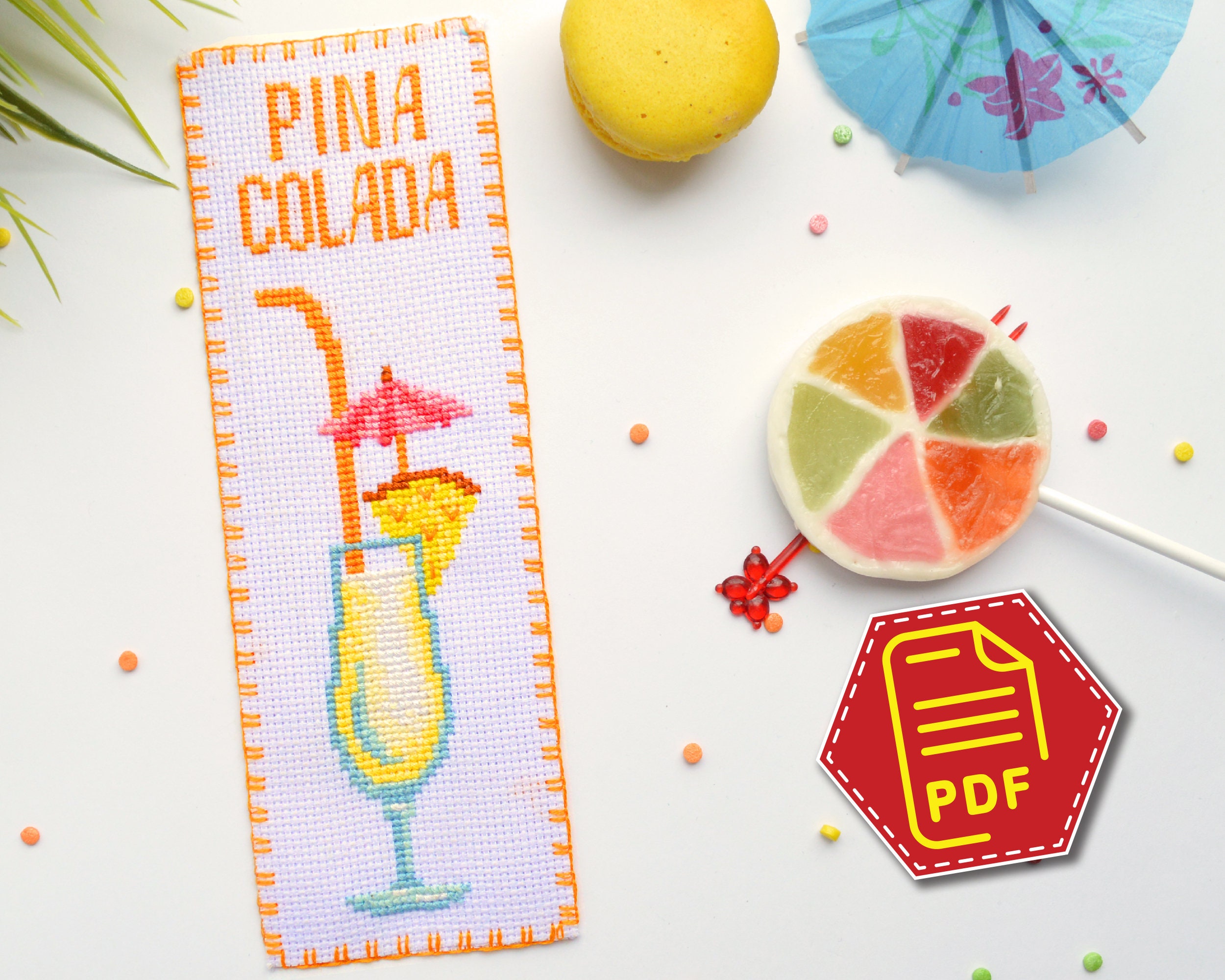 Cross Stitch Pattern Cocktail pina Colada Fully | Etsy UK