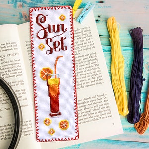 Bookmark Cross Stitch Pattern PDF Download "sunset" Fully Booked ...