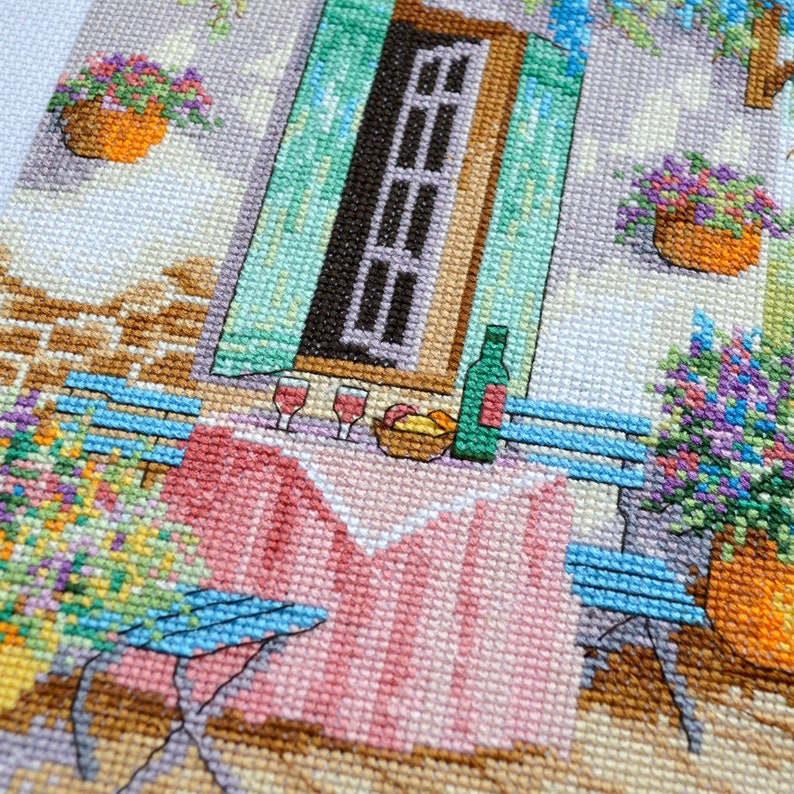 Cute Flower Garden Cross Stitch Pattern Summer Landscape | Etsy