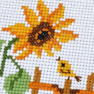 Sunflower Cross Stitch Counted Pattern, Beginners Embroidery Design for ...