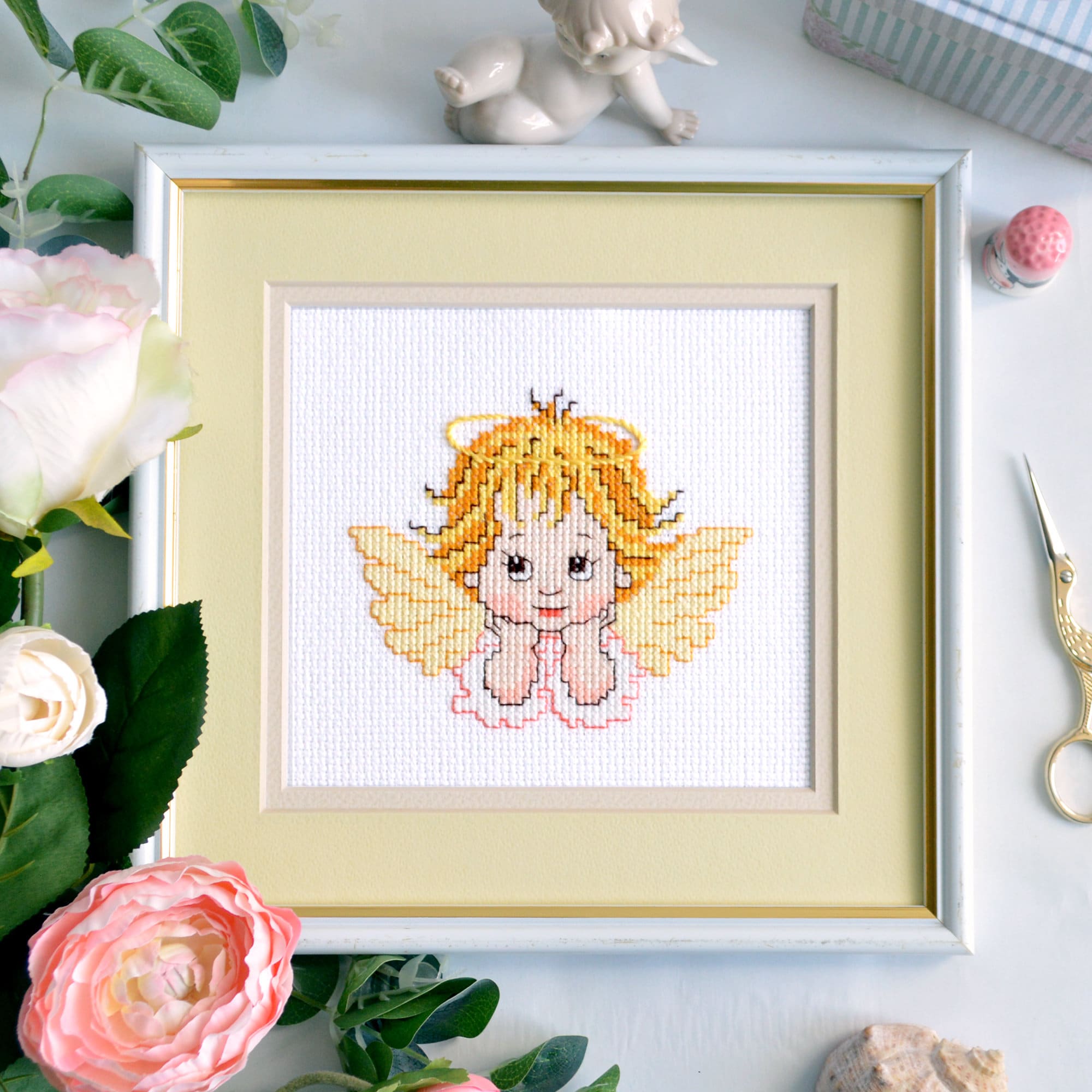 Cute Baby Angel Cross Stitch Counted Pattern Beginners - Etsy Canada