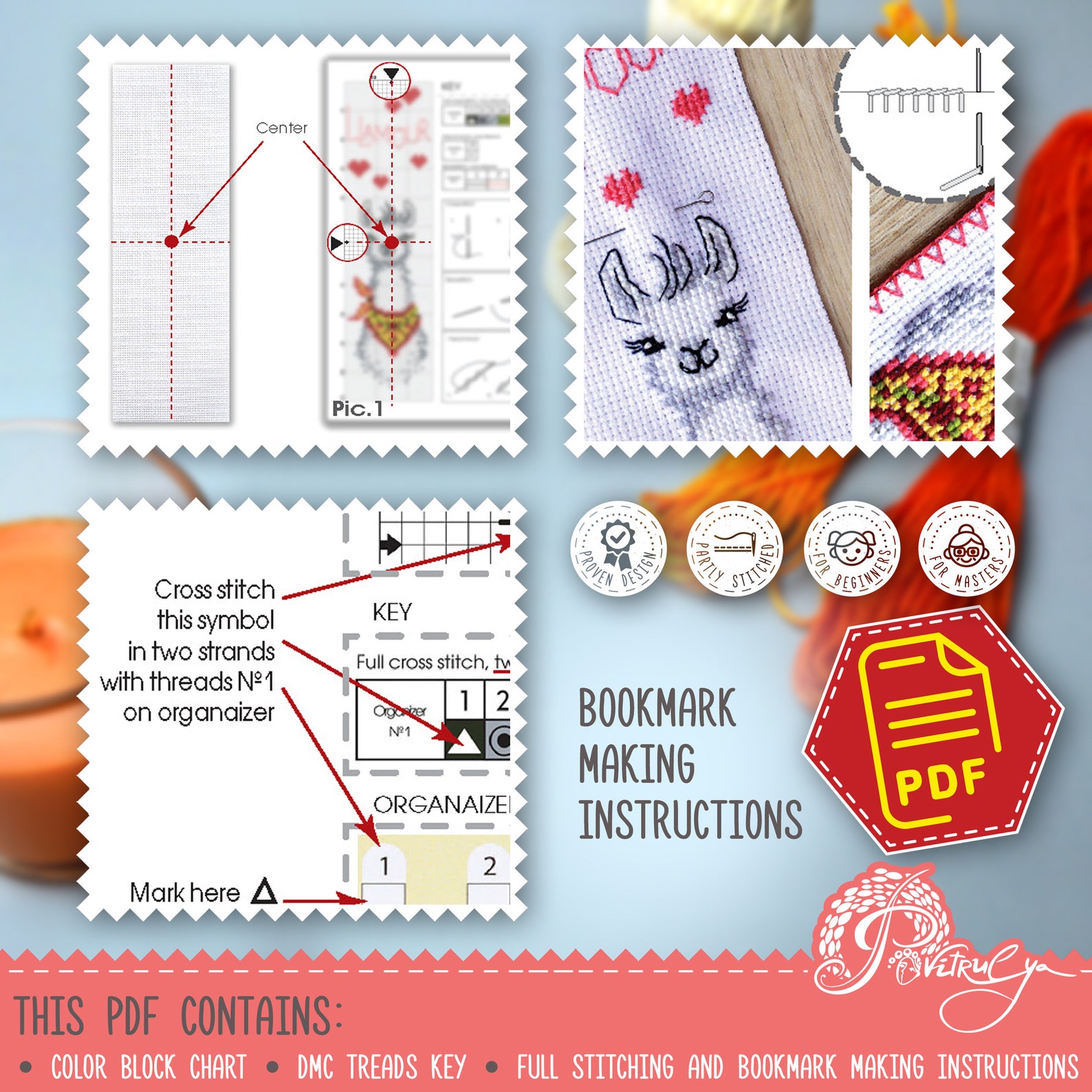 Holy Cross Cross Stitch PDF Bookmark - Download Embroidery Design Cross ...