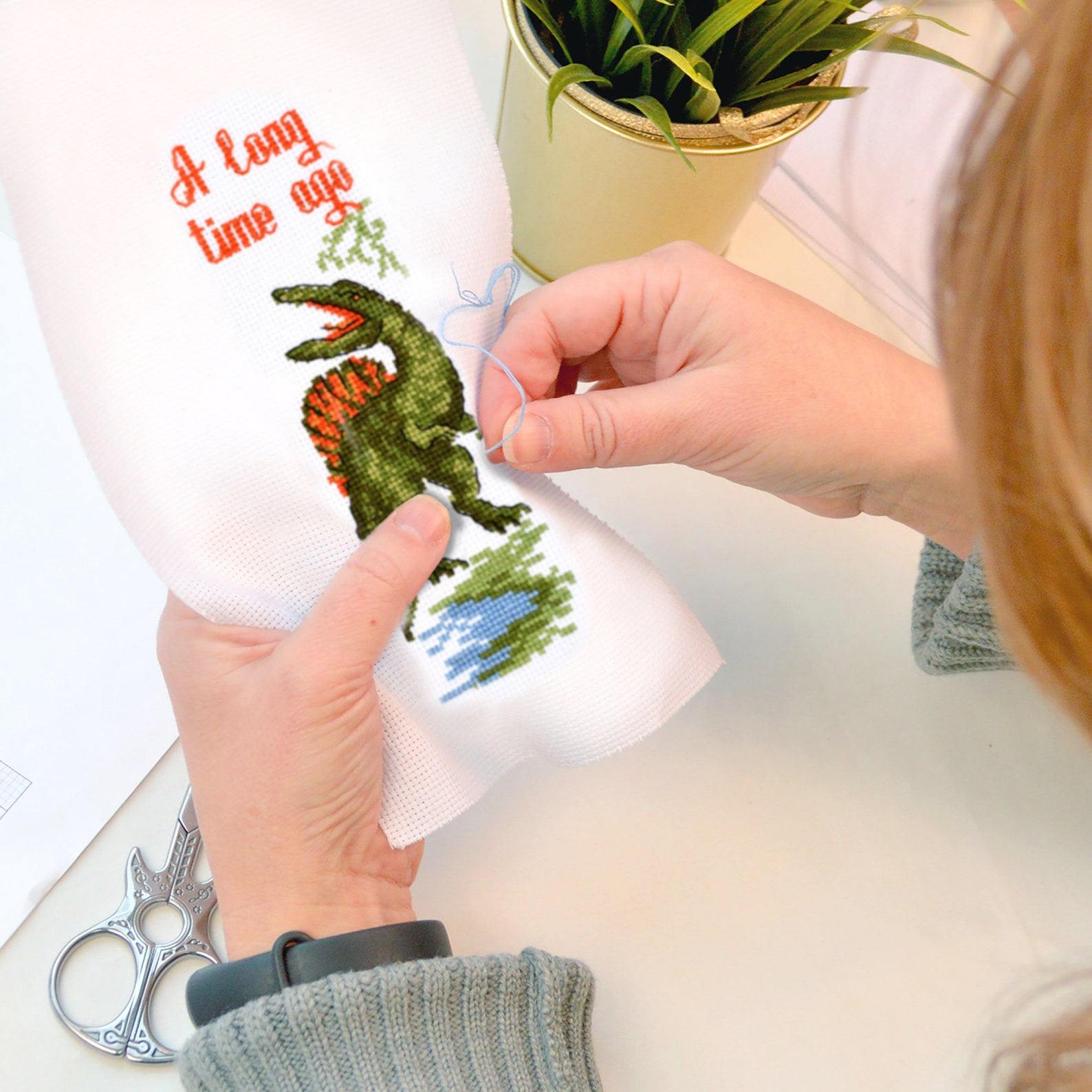 Nature Cross Stitch 'spinosaurus Dino' Jurassic Period - Etsy