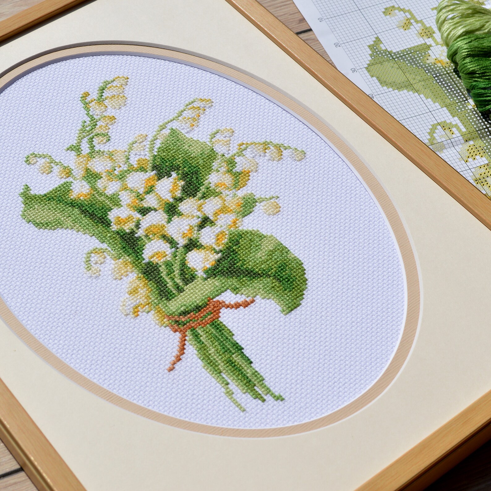 Counted Cross Stitch Pattern May Lily Spring Flowers | Etsy
