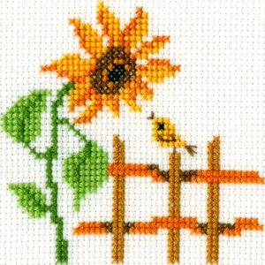 Sunflower Cross Stitch Counted Pattern, Beginners Embroidery Design for ...