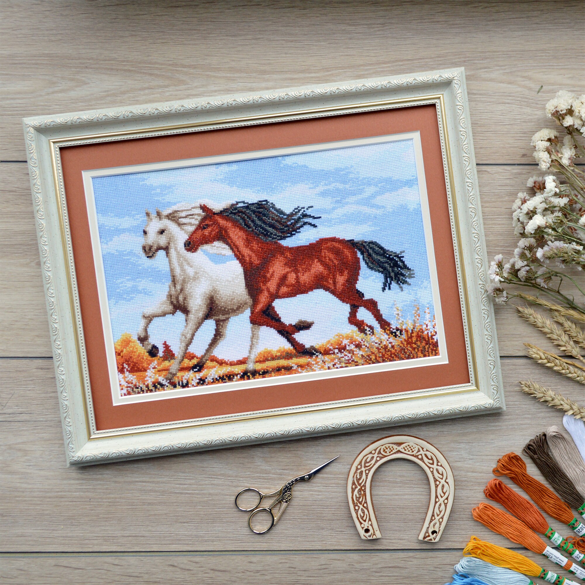 Running Horses Picture Cross Stitch Counted Pattern in PDF - Etsy