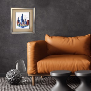 Chicago Cross Stitch Counted Pattern - Cityscape Embroidery Design ...