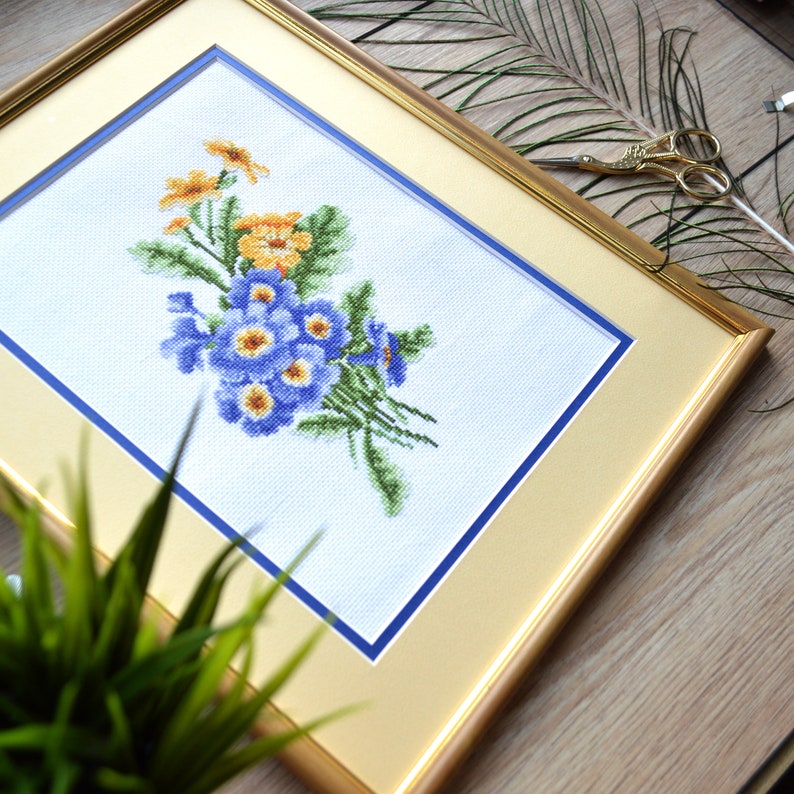 Primrose Cross Stitch Pattern Flower Embroidery Design for Adults and ...
