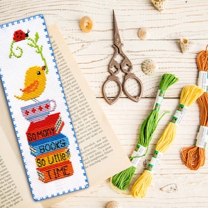 Cute Bird Bookmark Cross Stitch Pattern in PDF, Quote Embroidery Design ...