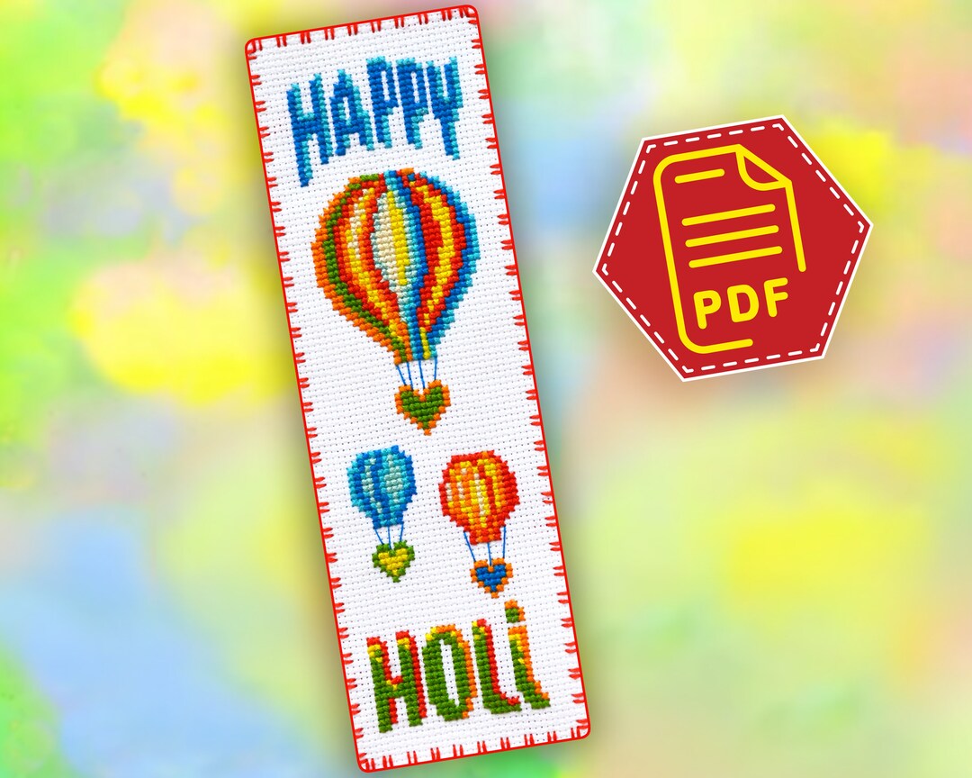 Happy Holi Cross Stitch - Festival of Colours Counted Cross Stitch ...