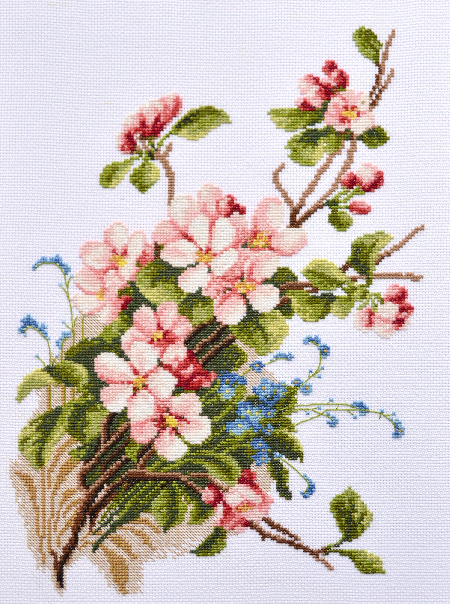 Cherry Blossom Cross Stitch Counted Pattern Spring Flowers - Etsy