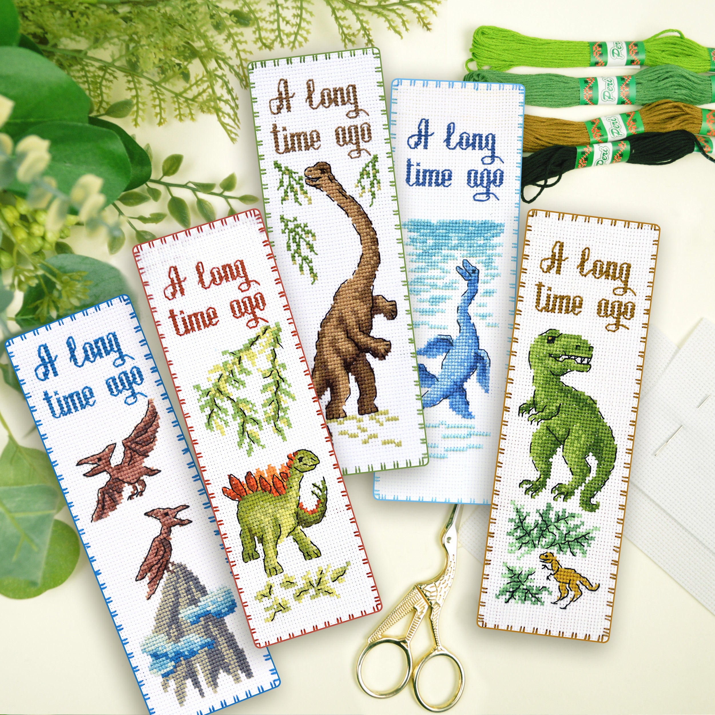 Set of 5 Cross Stitch Bookmark Patterns in PDF | Etsy