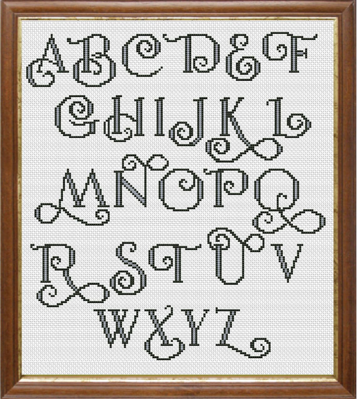 Letters Cross Stitch Counted Pattern ABC Alphabet Embroidery - Etsy Canada