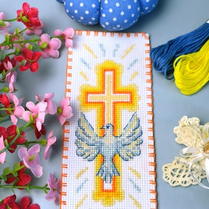 Holy Spirit Cross Stitch Bookmark Pattern in PDF - Download Embroidery ...