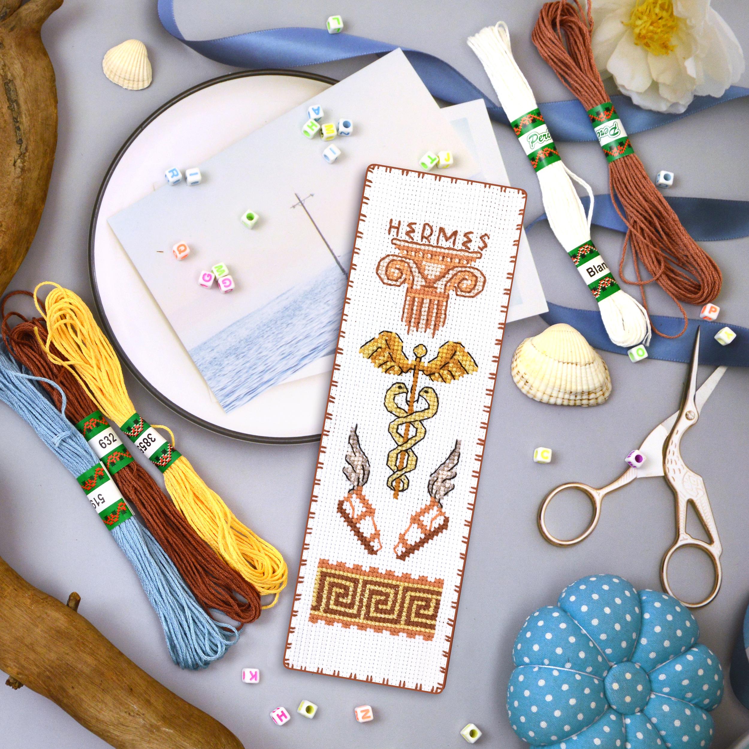 Bookmark Cross Stitch Pattern "hermes" God of Trade and Good Fortune ...