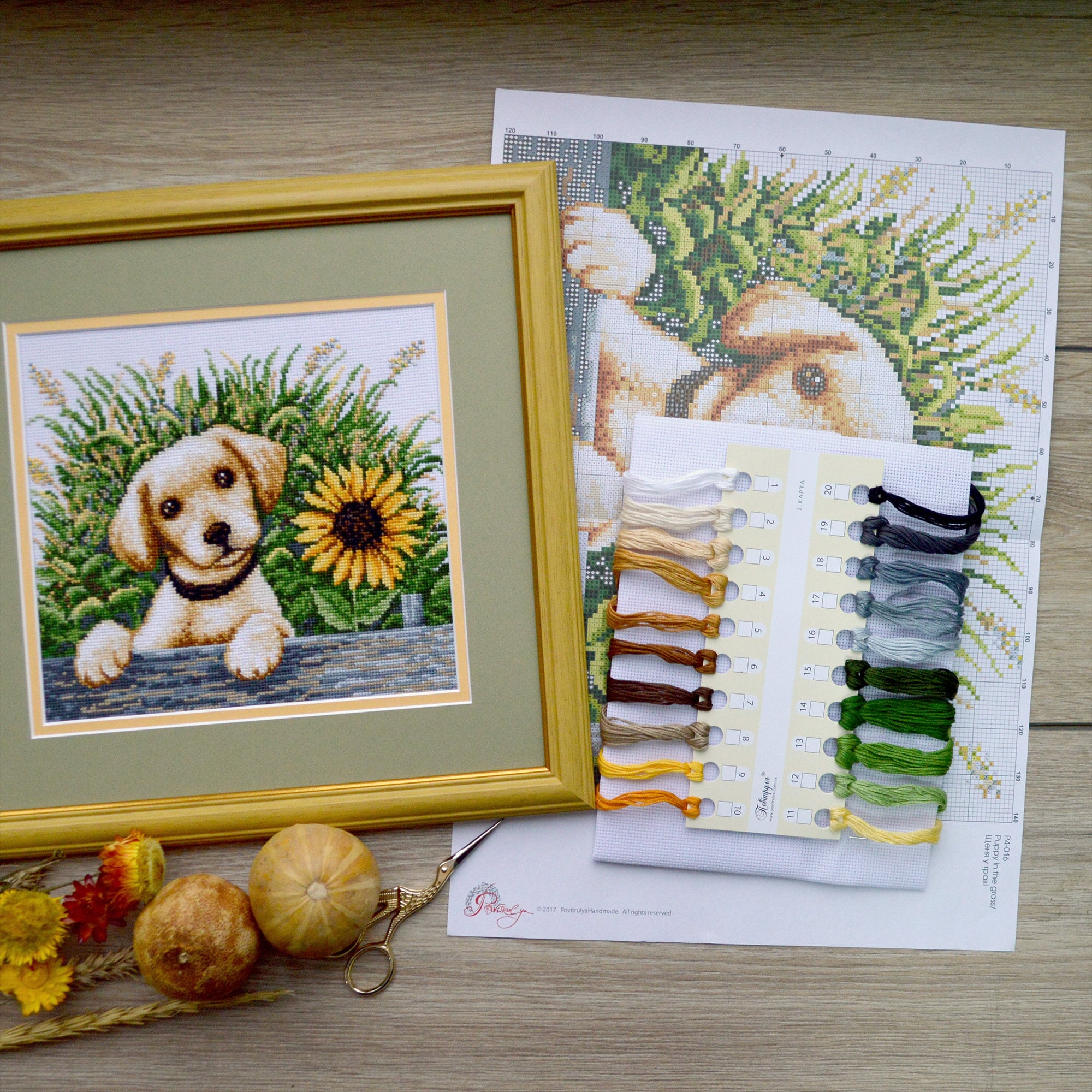 Dog Cross stitch kit Golden Retriever DIY Embroidery kit | Etsy