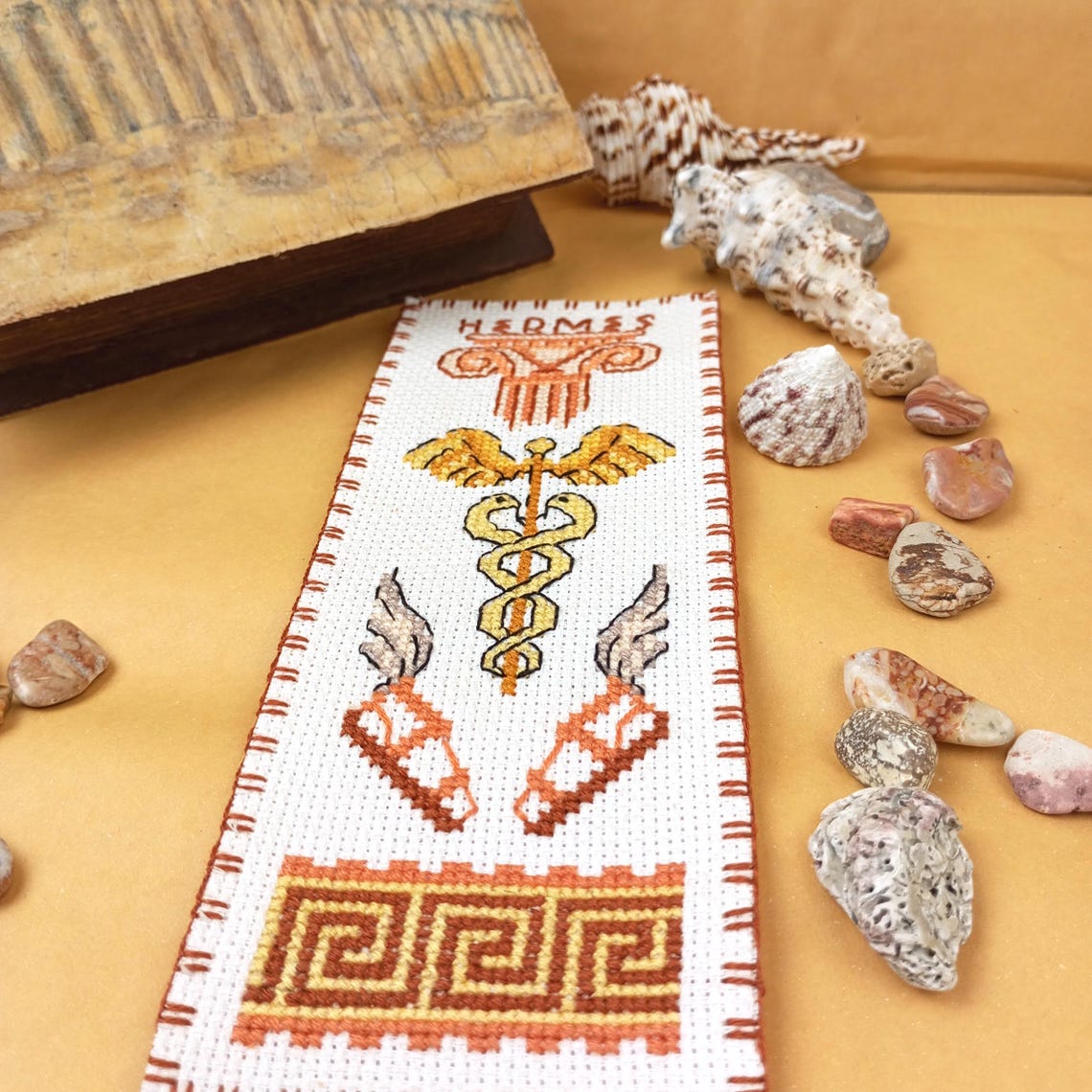 Bookmark Cross Stitch Pattern "hermes" God of Trade and Good Fortune ...