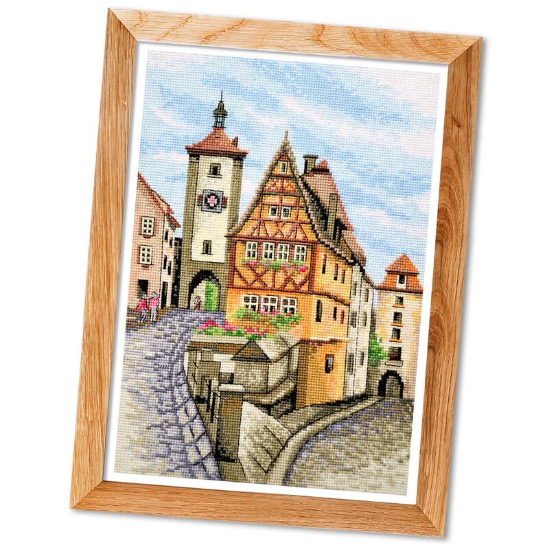 European Cityscape Cross Stitch 'rothenburg Ob Der | Etsy