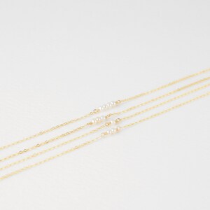 ADA PEARL NECKLACE - Tiny Pearl Necklace, Dainty Pearl Necklace ...
