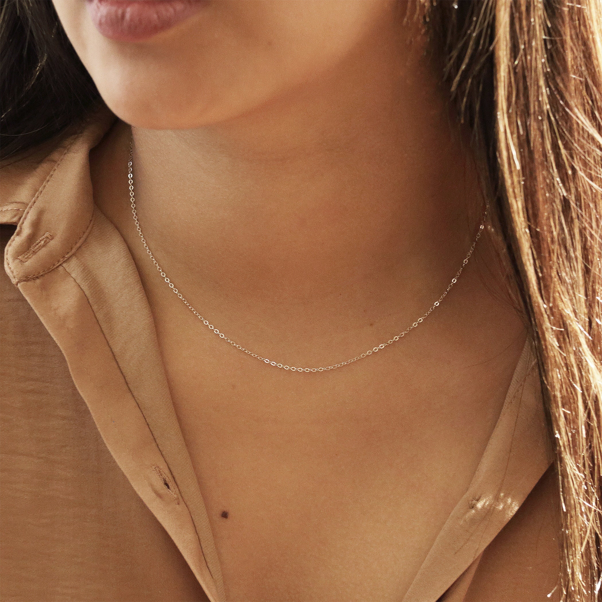 ALEX Necklace Delicate Chain Layering Necklace Delicate - Etsy