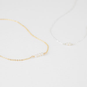 ADA PEARL NECKLACE - Tiny Pearl Necklace, Dainty Pearl Necklace ...