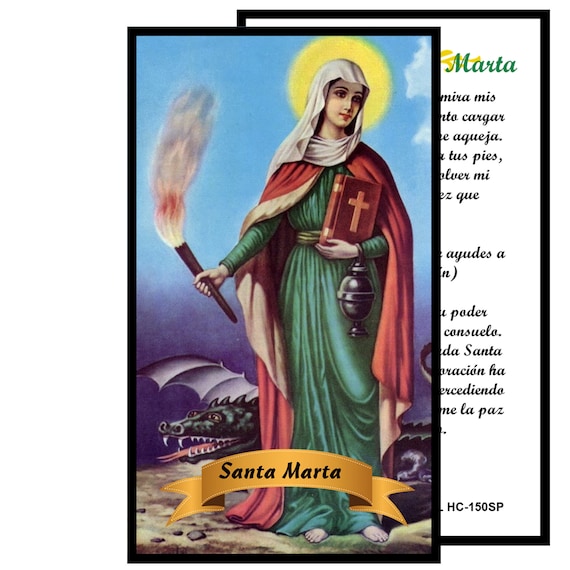Oracion a Santa Marta Patrona De Los Sirvientes Y Cocineros - Etsy