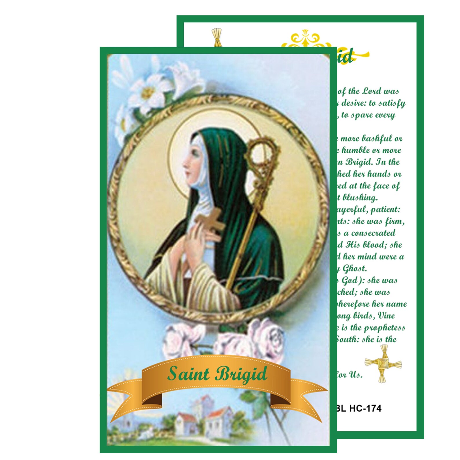 Saint Brigid or Bridgit of Ireland Laminated Holy Card Set of 10 HC-174 ...