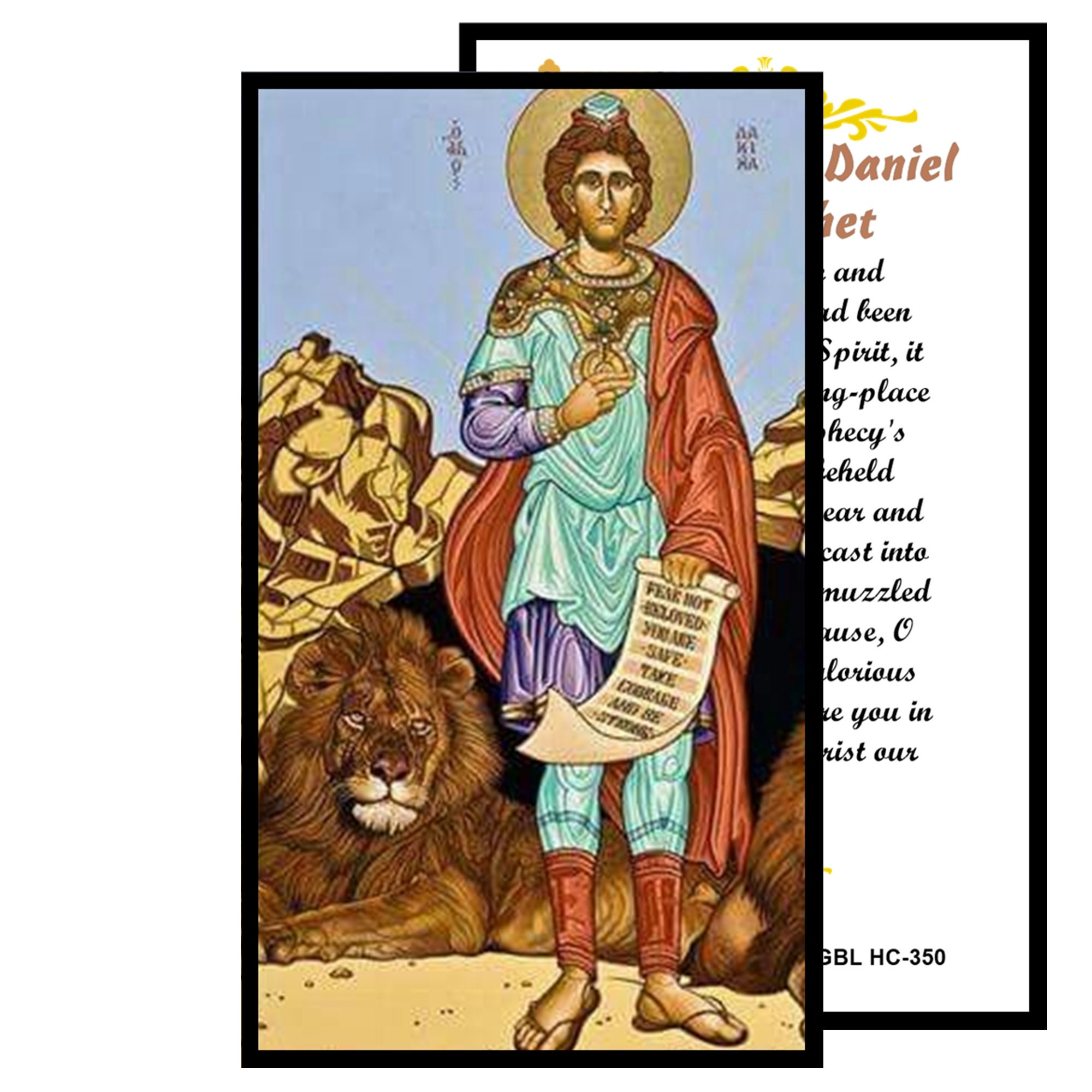Saint Daniel the Prophet Laminated Italian Holy Card With Gold - Etsy UK