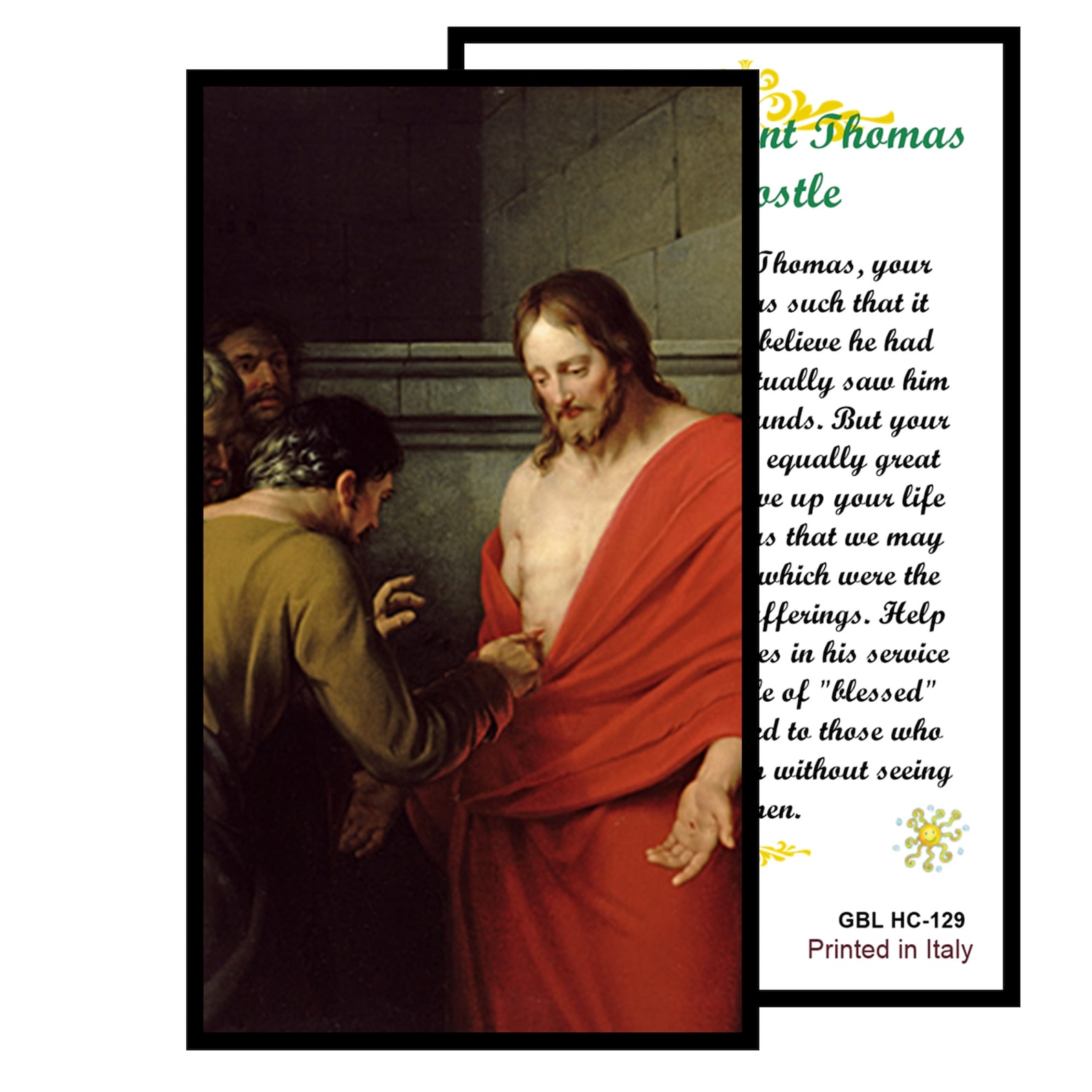 Saint Thomas the Apostle Doubting Thomas Didymus One of the - Etsy