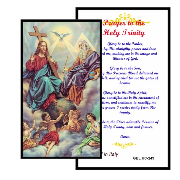 Holy Trinity Prayer Card - Etsy