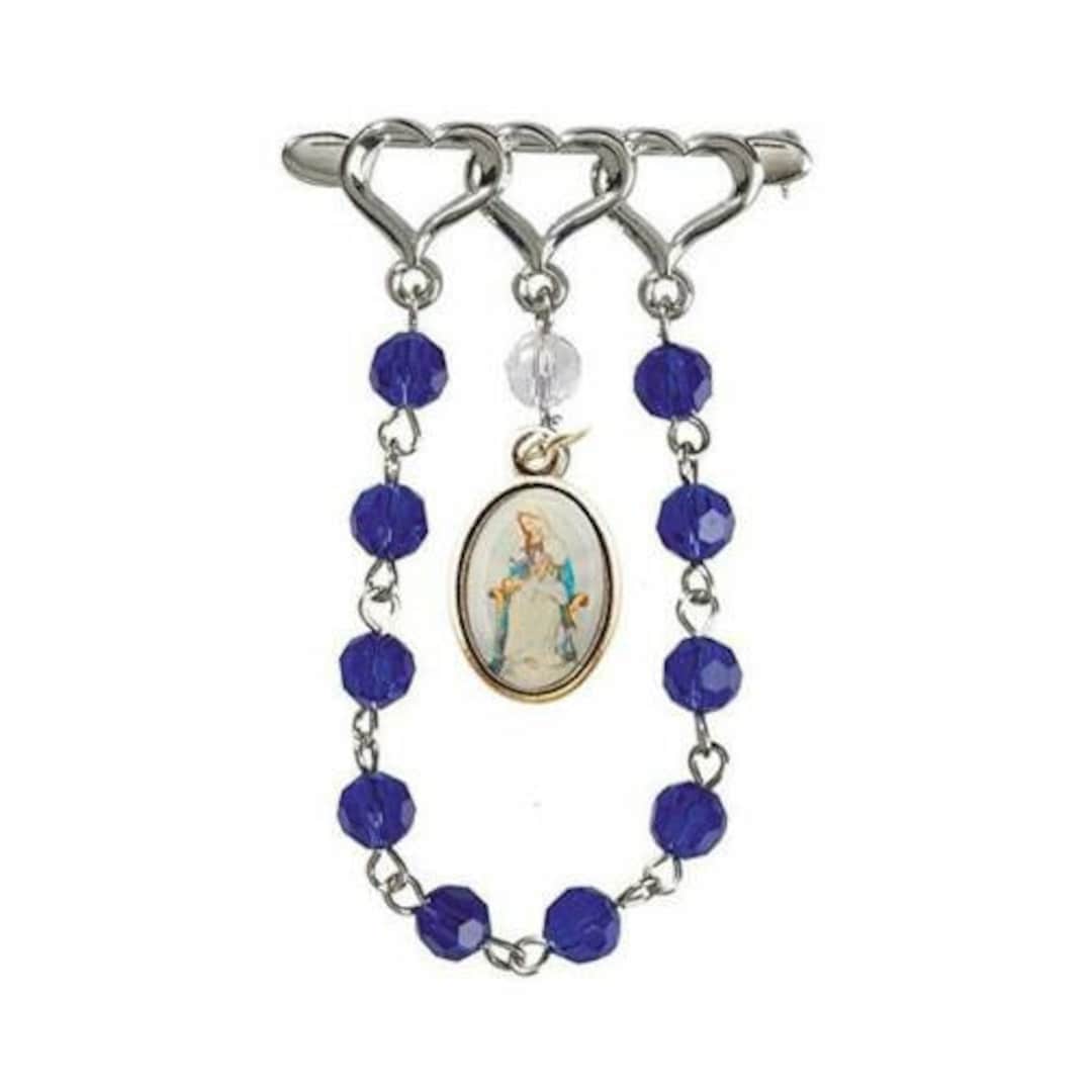 Our Lady of Divine Providence Silver Plated Lapel Pin Chaplet With ...