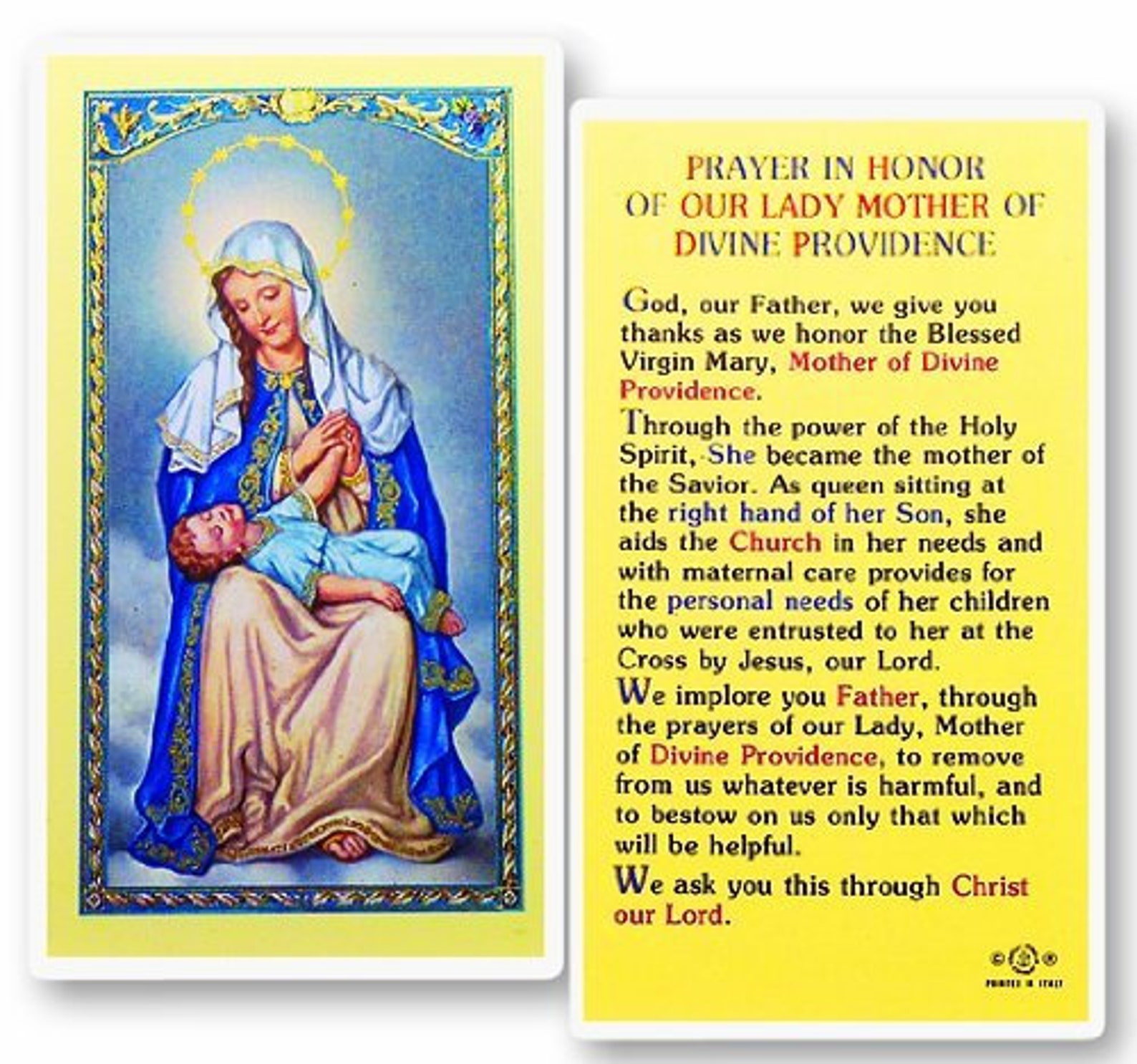 Our Lady of The Divine Providence Patroness of Puerto Rico | Etsy