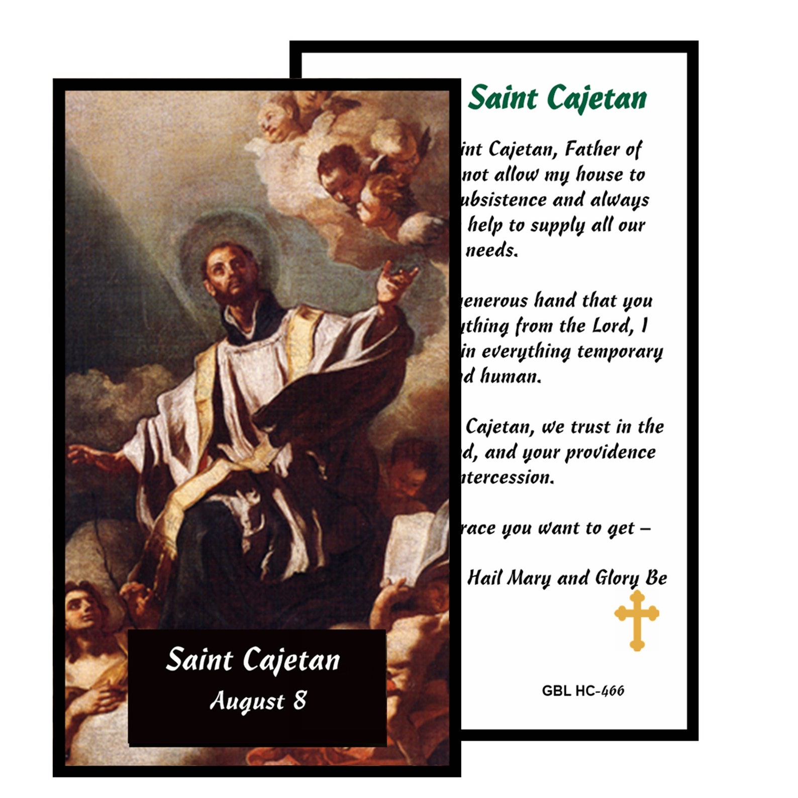 Prayer to Saint Cajetan Prayer to Saint Cajetan for Good Luck and ...