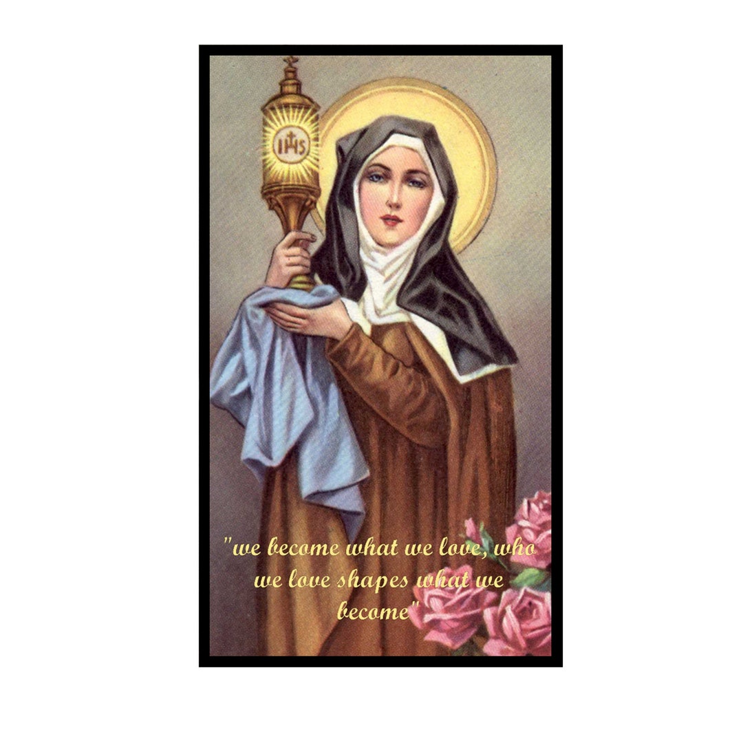 Saint Clare of Assisi Prayer Cards Patron Saint of Eye Diseases ...