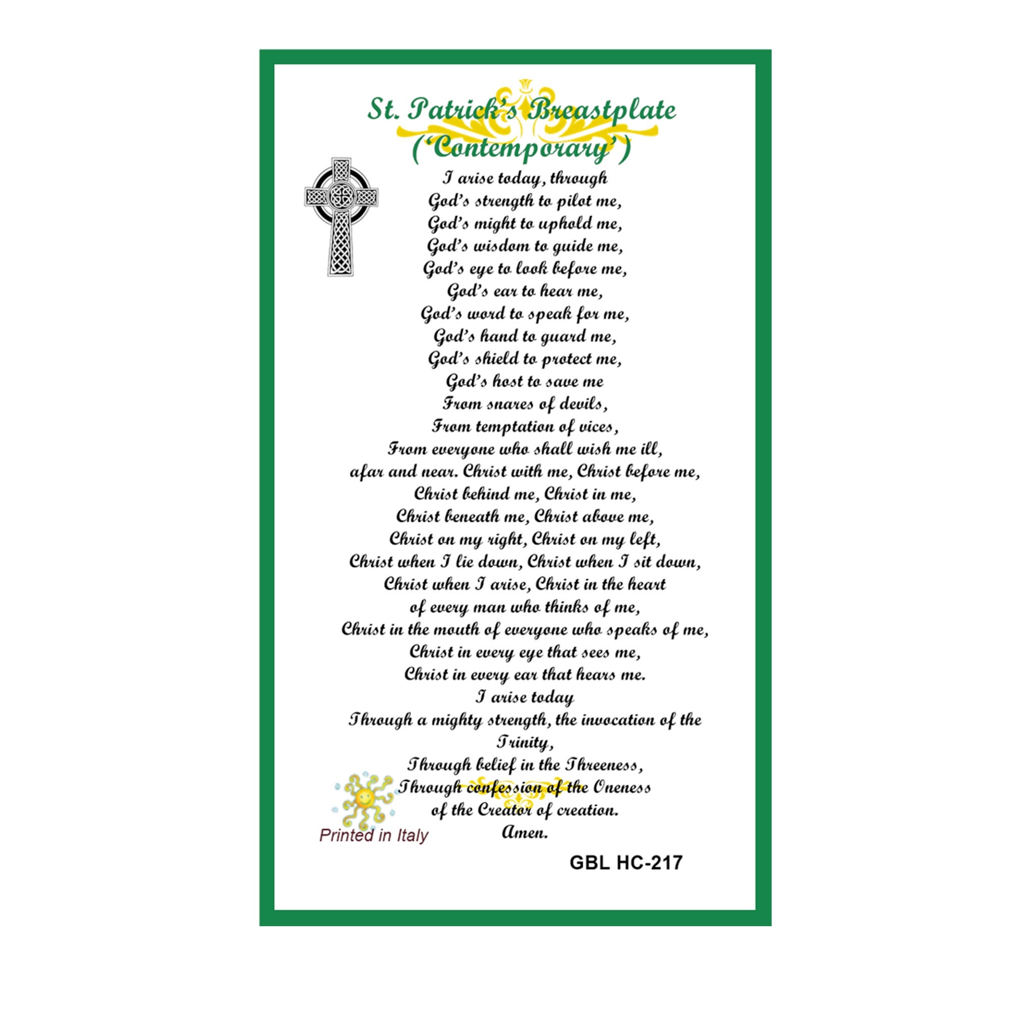 St Patrick Prayer Cards Breastplate or Set of 2 or 4 Candles - Etsy