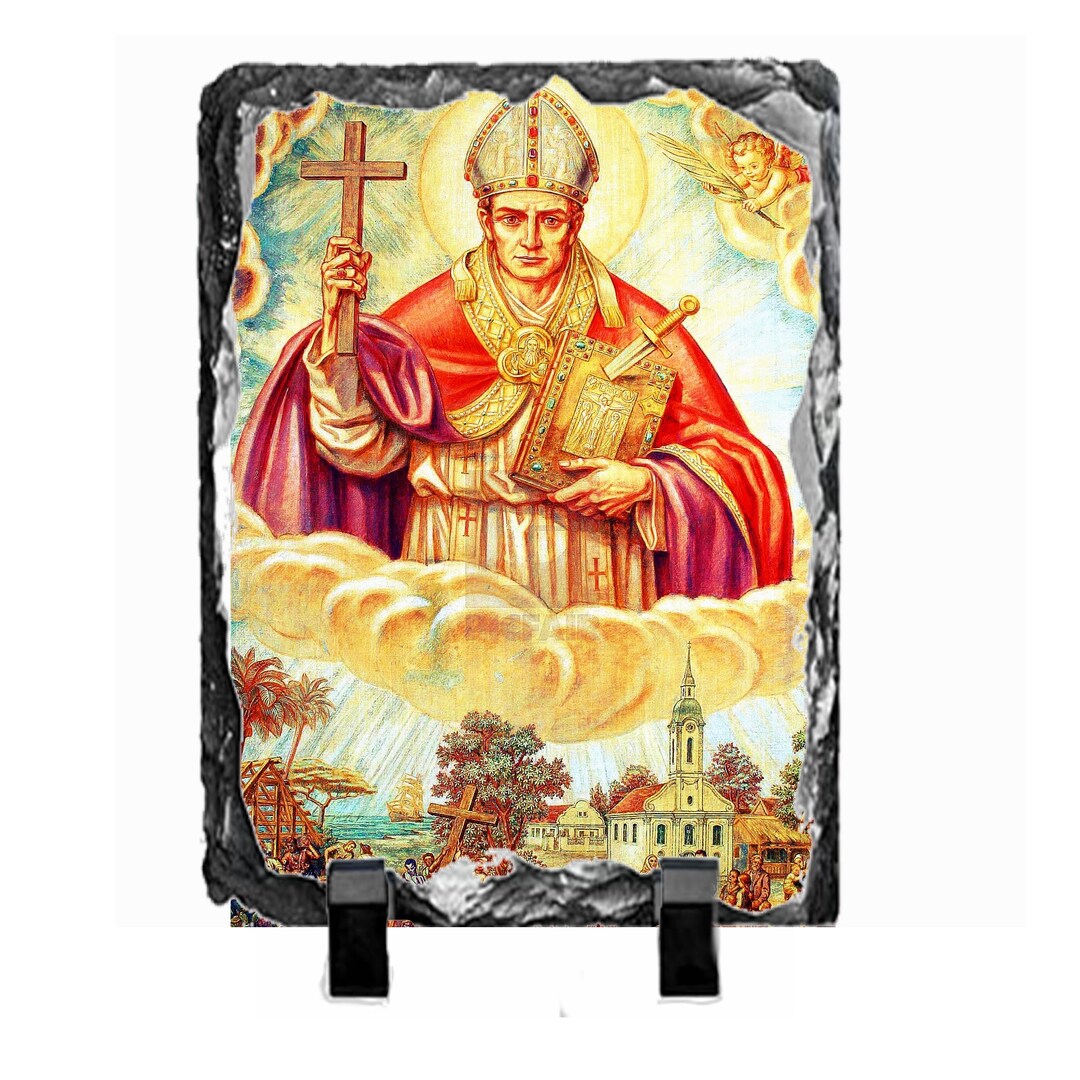 St Boniface San Bonifacio Natural Stone Altar Plaque Temple Shrine ...