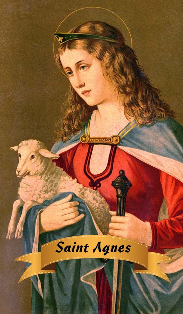 Saint Agnes Patron Saint of Girl Scouts Laminated Holy Card - Etsy
