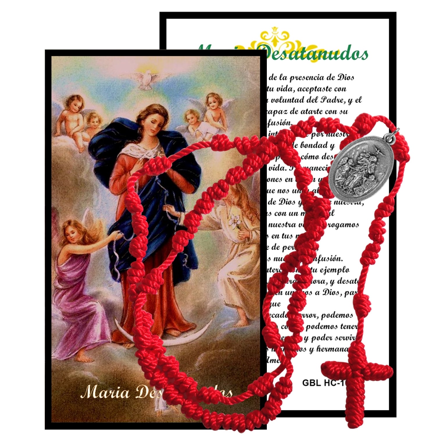 Maria Desatanudos Our Lady Untier of Knots Red Rosary With | Etsy