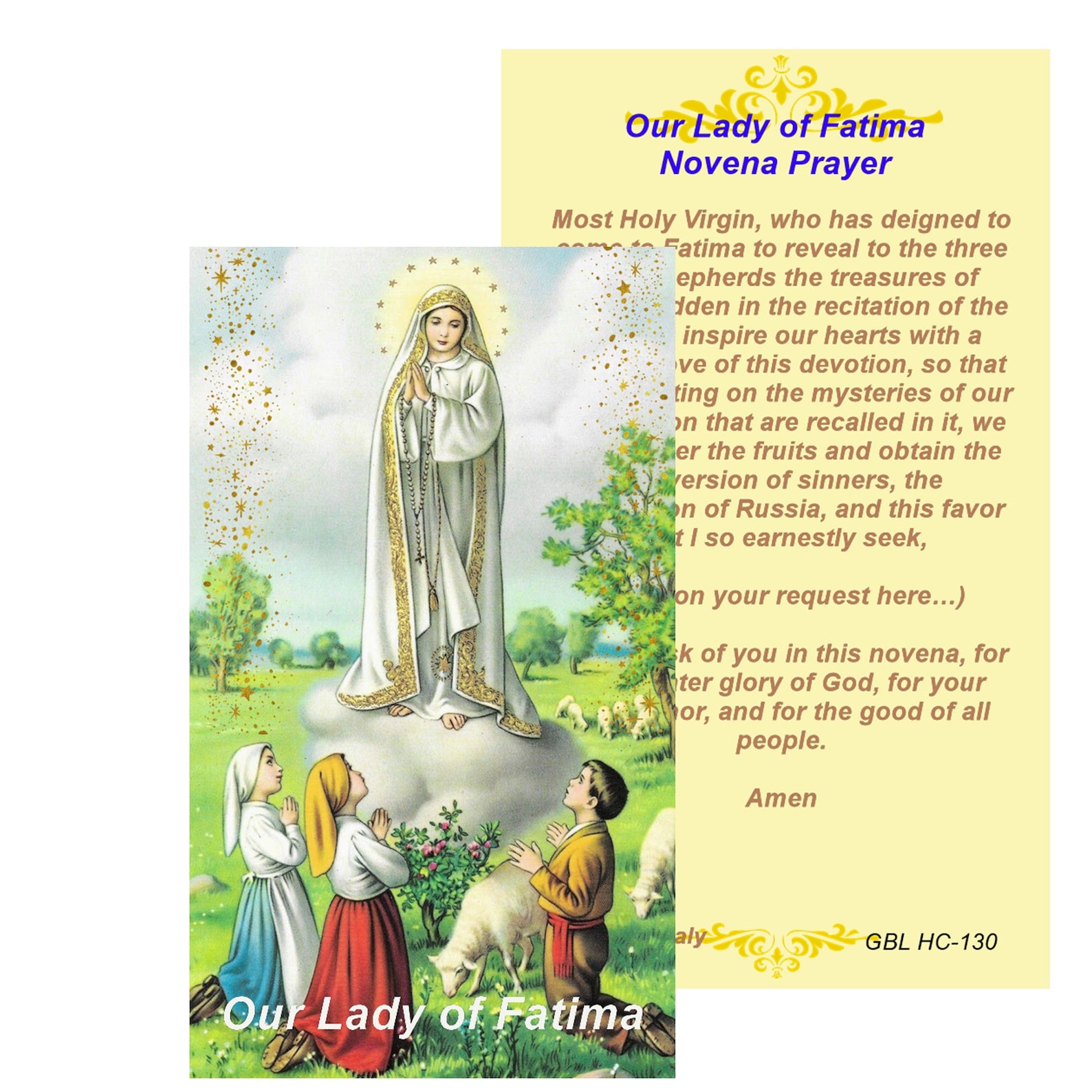Our Lady of Fatima Prayer Laminated Holy Card Set of 10 - Etsy