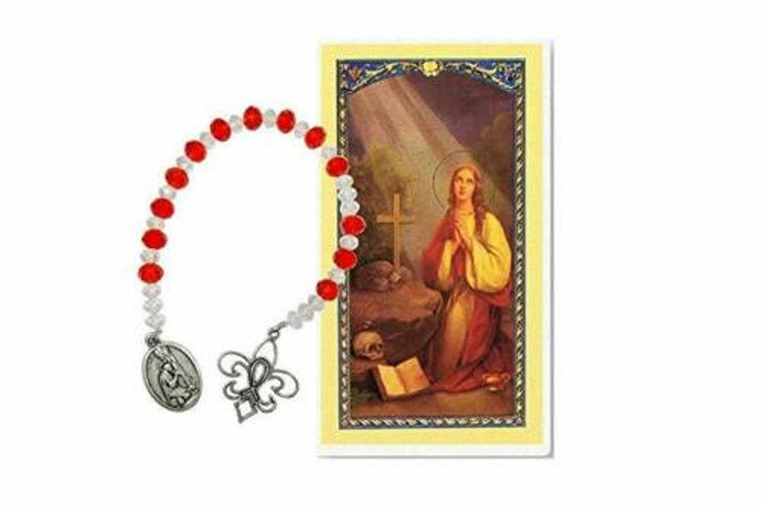 The Chaplet of Mary Magdalene Czech Crystal Beads and Silver - Etsy