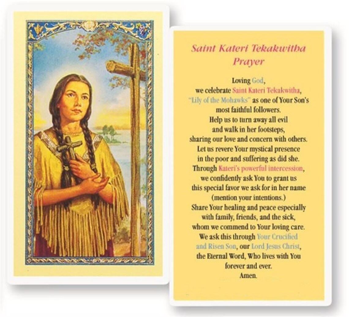 Set of 2 St Saint Kateri Tekakwitha Prayer Candles and a - Etsy