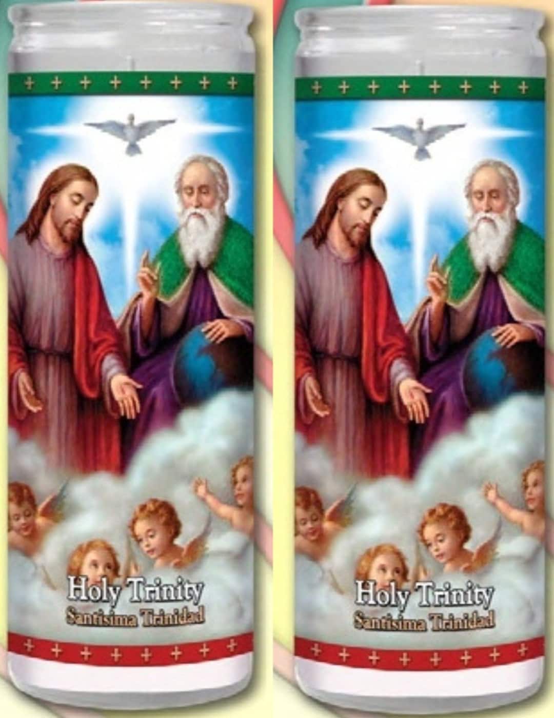 Set of 2 or 4 Holy Trinity Prayer Candles 2 O 4 Veladoras De La ...