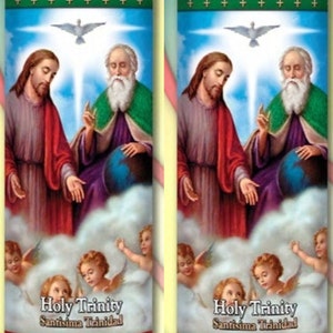 Set of 2 or 4 Holy Trinity Prayer Candles 2 O 4 Veladoras De La ...