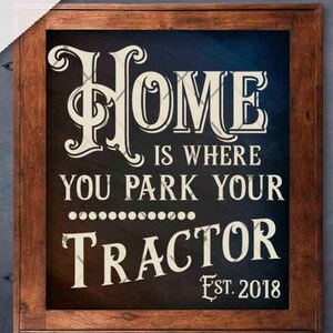 Farmhouse Home Established Sign Home is Where You Park Your - Etsy