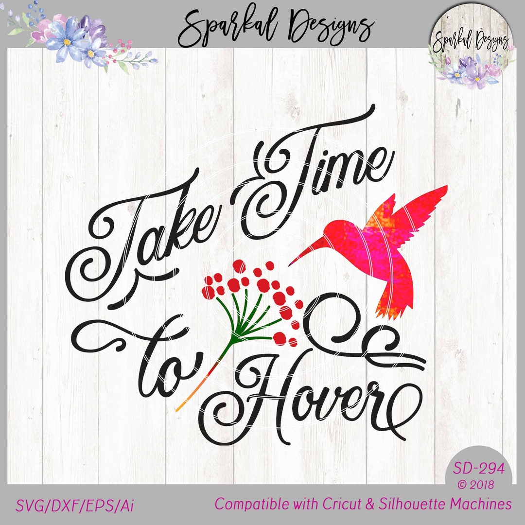Hummingbird Cut File With Flowers SVG Cutting File SD294 - Etsy