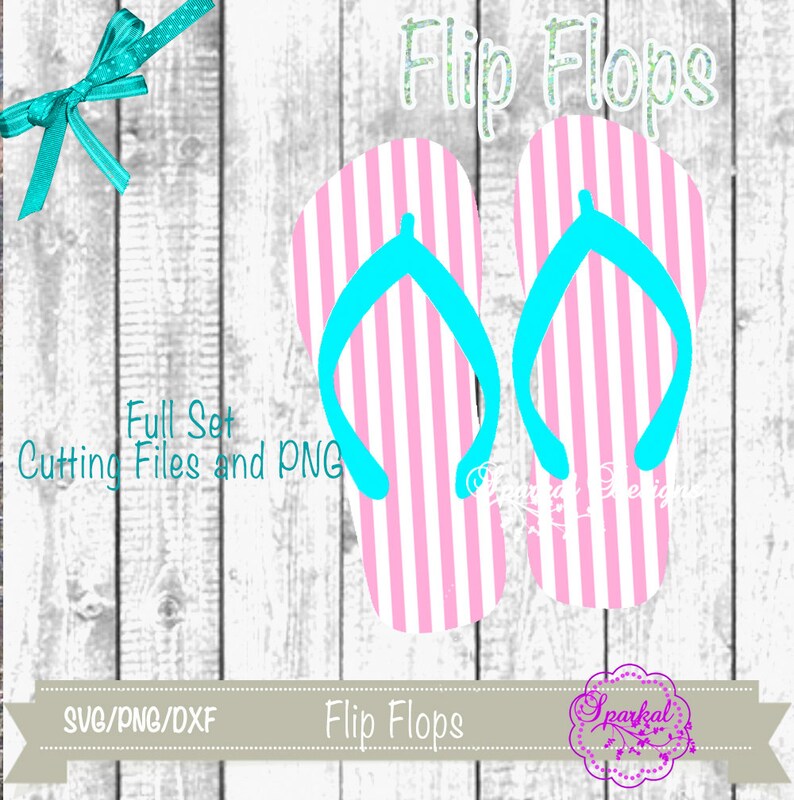 Flip Flop SVG Frames Summer Flipflop Clipart Cutting file for | Etsy