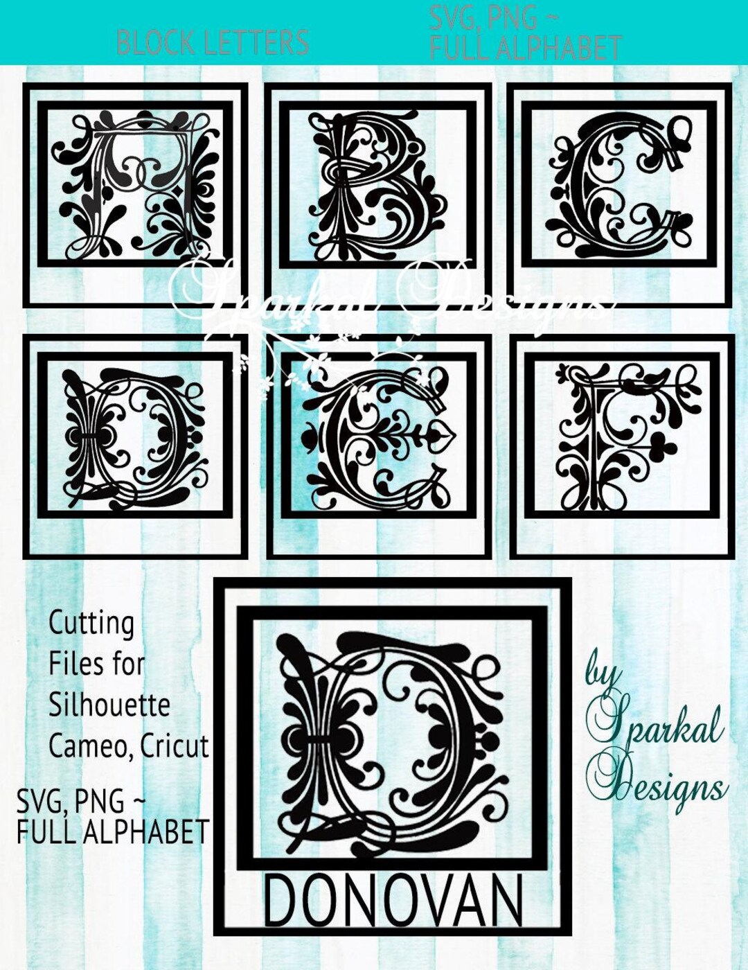 Vine Monogram SVG File FULL Alphabet Included, Monogram Cutting File ...